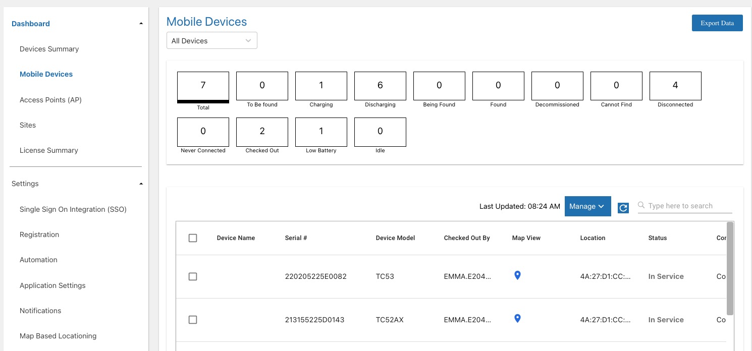 Dashboard - Zebra Technologies TechDocs